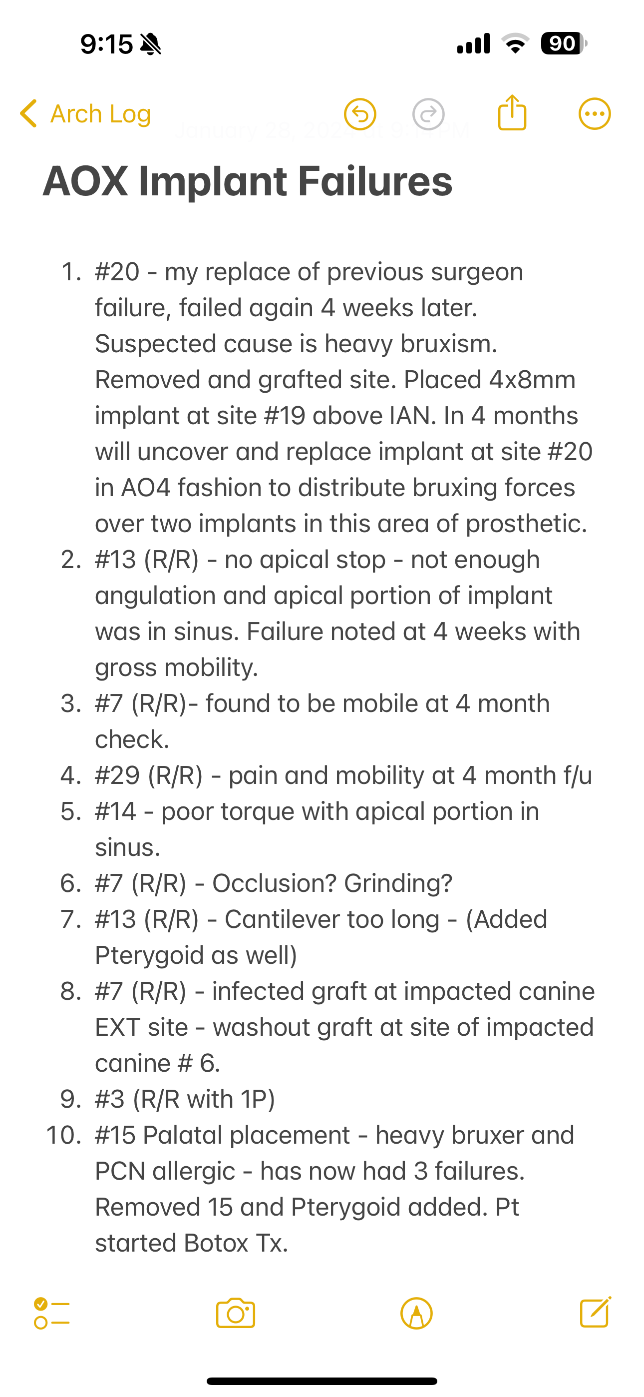Why & How I Keep an AOX “Arch Log” - AOX Surgery
